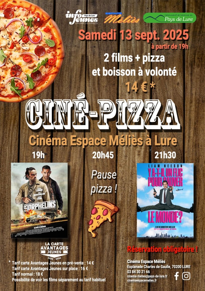 CINÉ-PIZZA - Lure - Cinéma Espace Méliès (Cinéma - Haute-Saône)