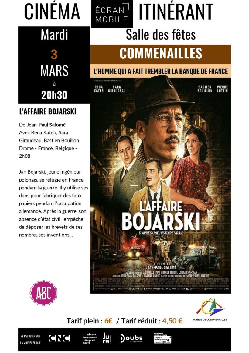 L'AFFAIRE BOJARSKI - Commenailles - (Cinéma - Jura)